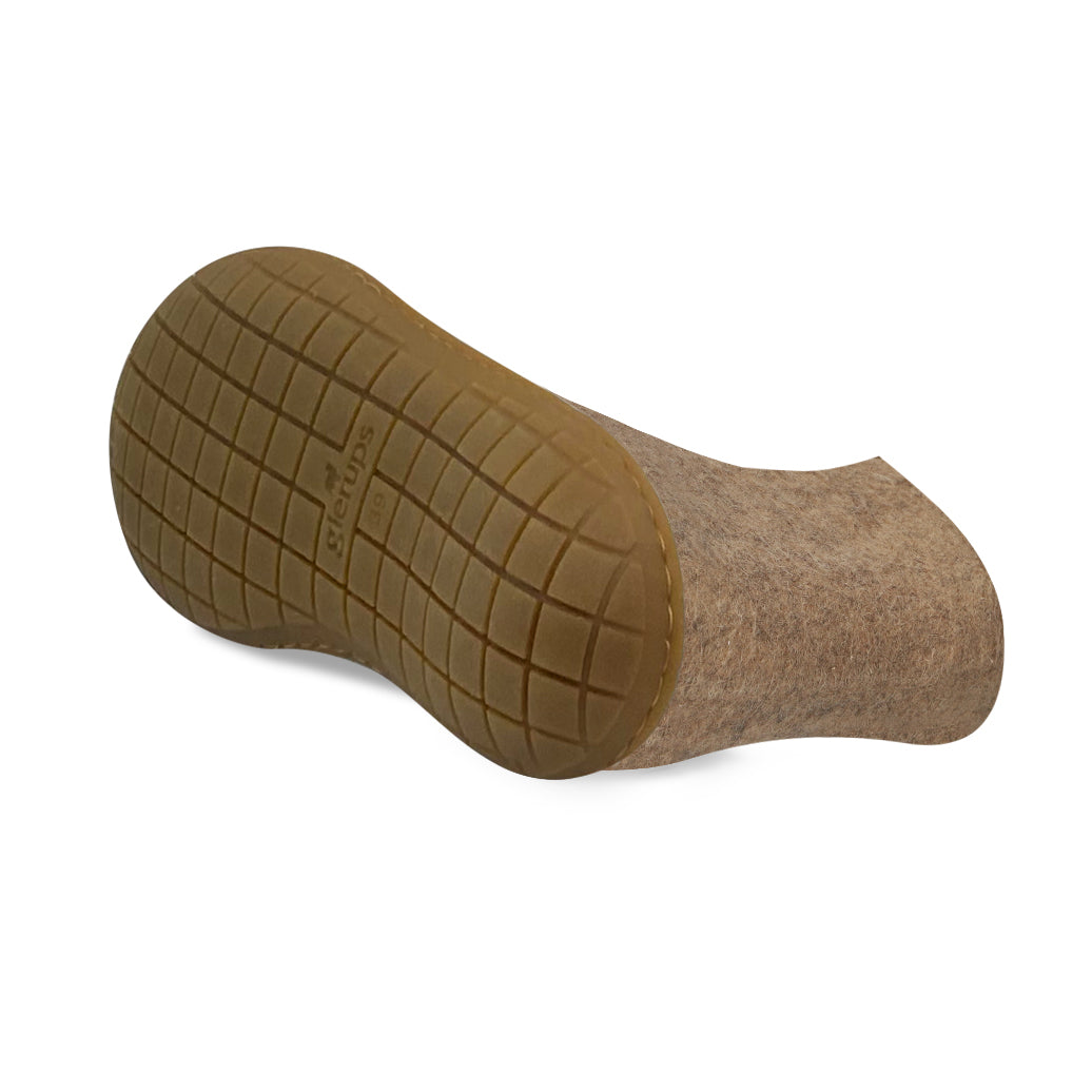 Boot with natural rubber sole - honey - Sand – glerups.com