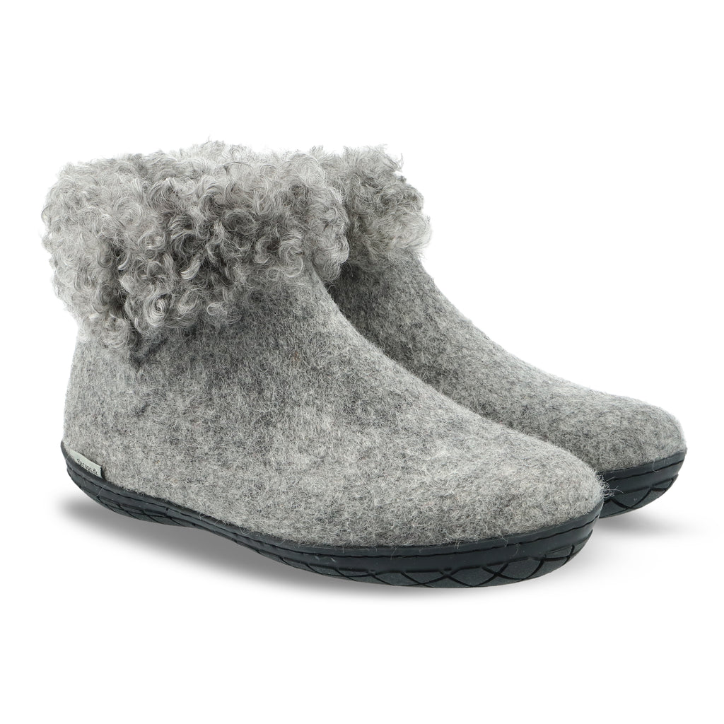 Boot with wool shaft - Limited edition - Grey – glerups.com