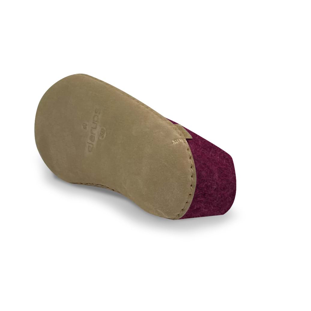Shoe with leather sole - Cranberry – glerups.com